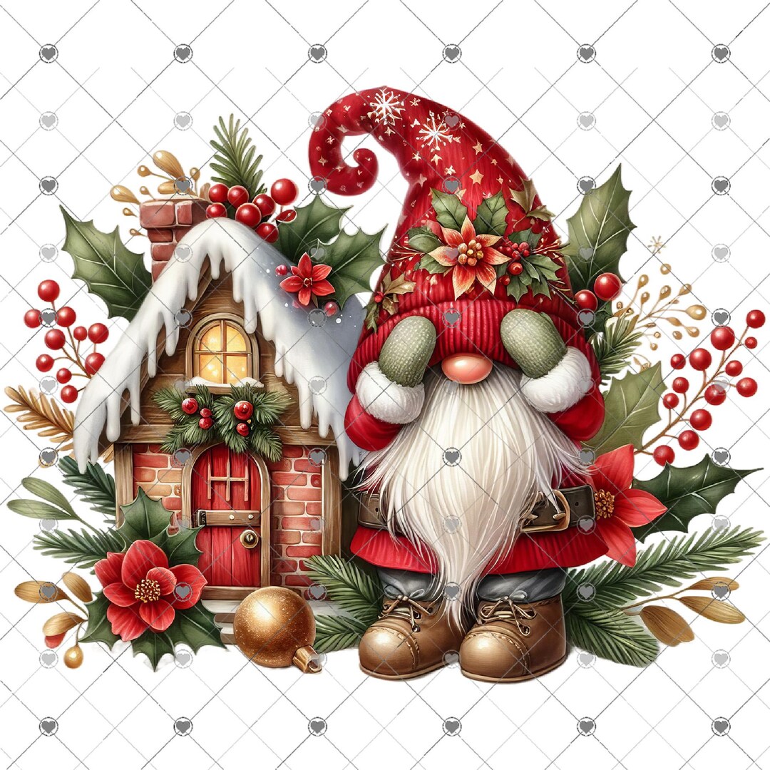 Gnome Sublimation Transfer, Christmas Holiday Peeking Gnomes Printed ...