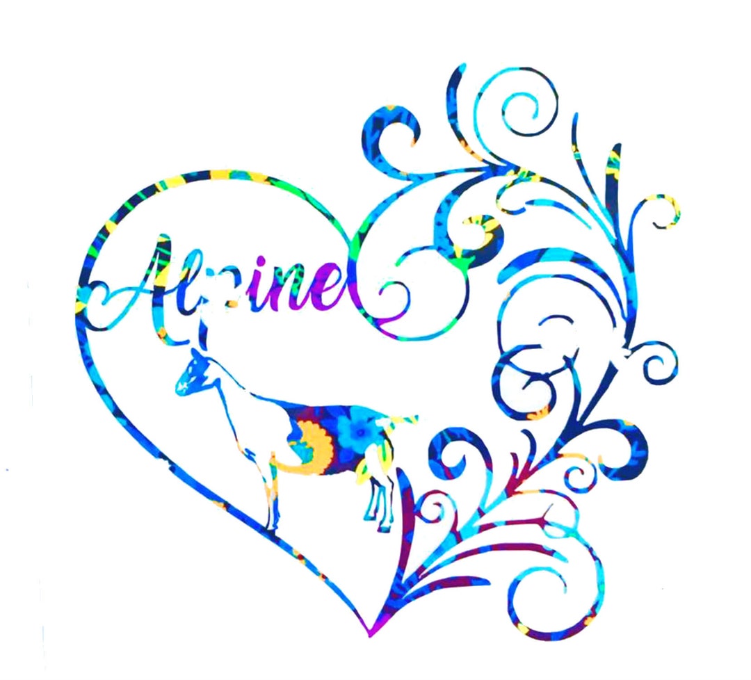 Alpine Dairy Goat Heart Vinyl Decal Sticker, Window, Laptop, Bumper ...