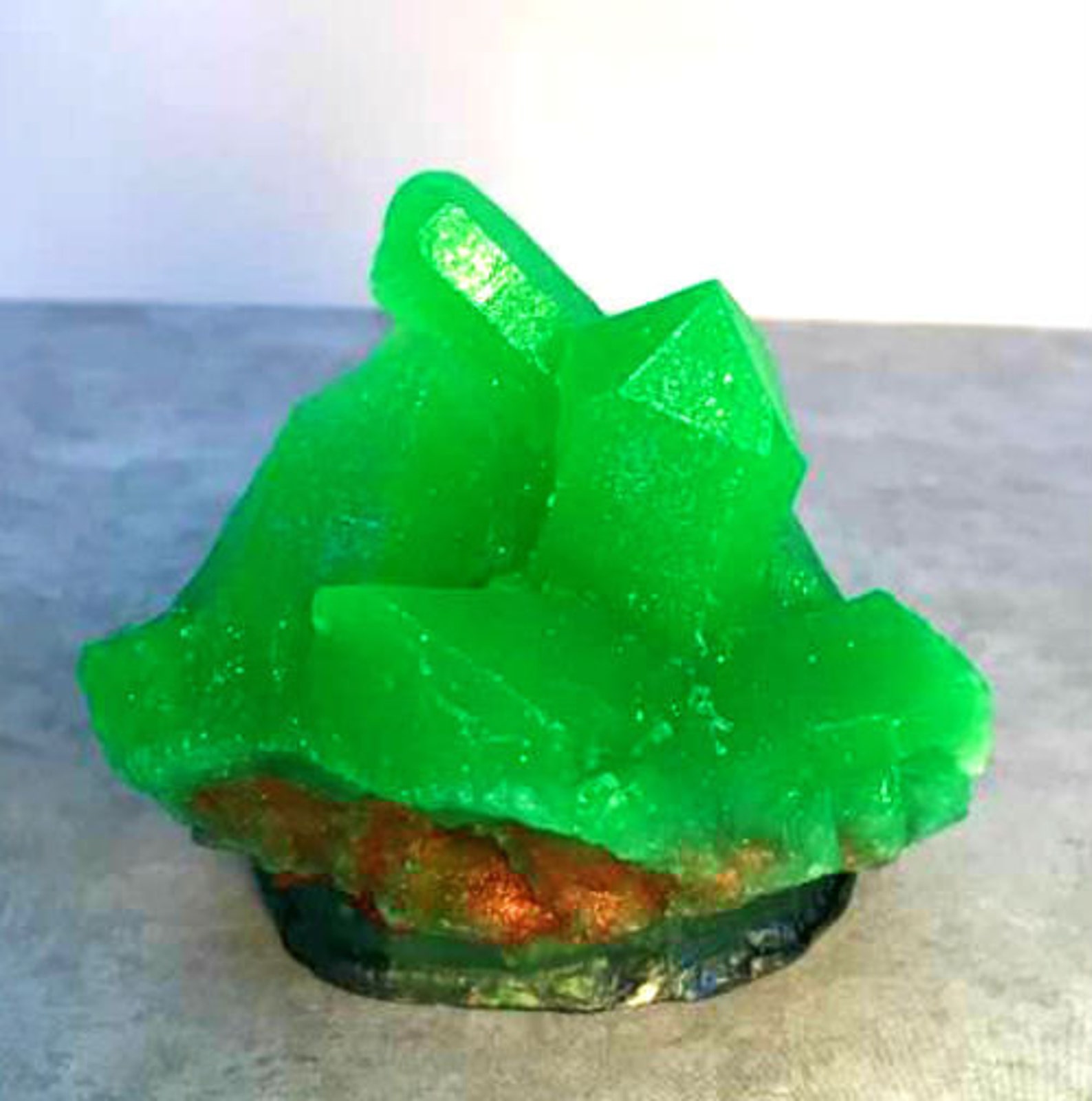 Emerald Green Geode Crystal Mineral Gemstone Soap FREE U.S. - Etsy