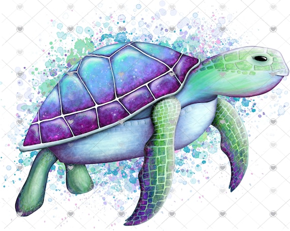 Sea Turtle Sublimation Transfer Printed Ready to Use | Etsy