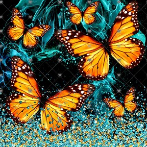 Butterfly Tumbler Sublimation Transfer, Ready to Press, 20 Oz Straight ...