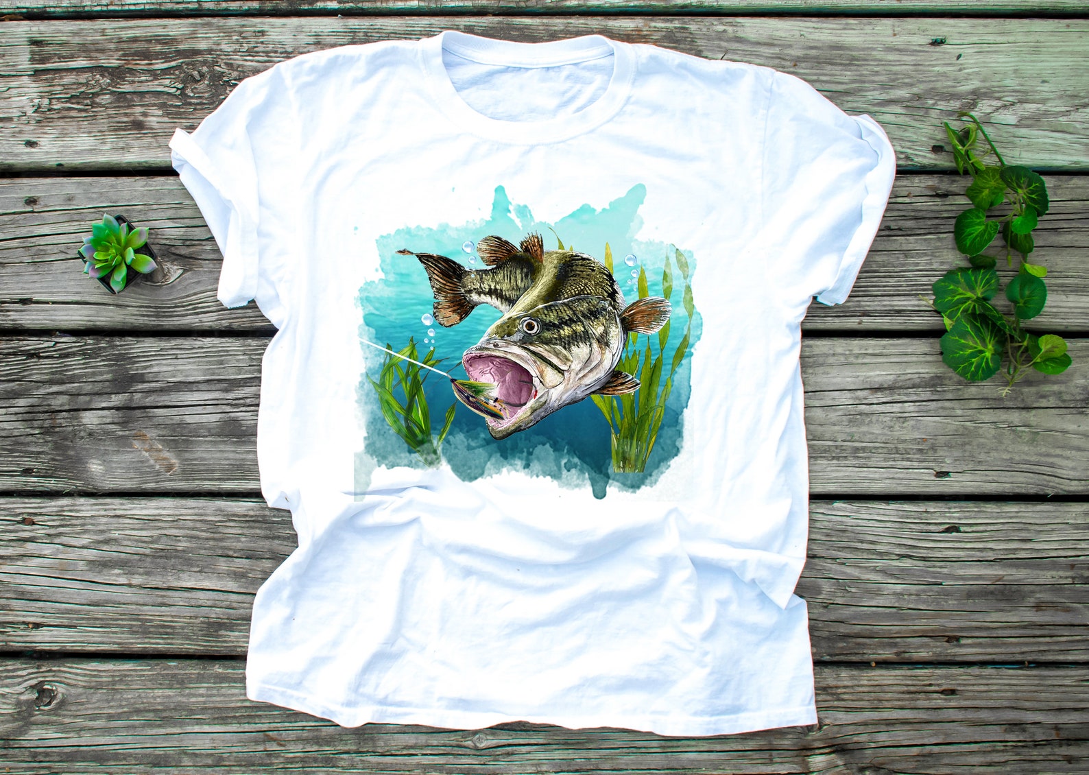 Bass Fish Sublimation Transfer Ready to Press Fishing Shirt - Etsy