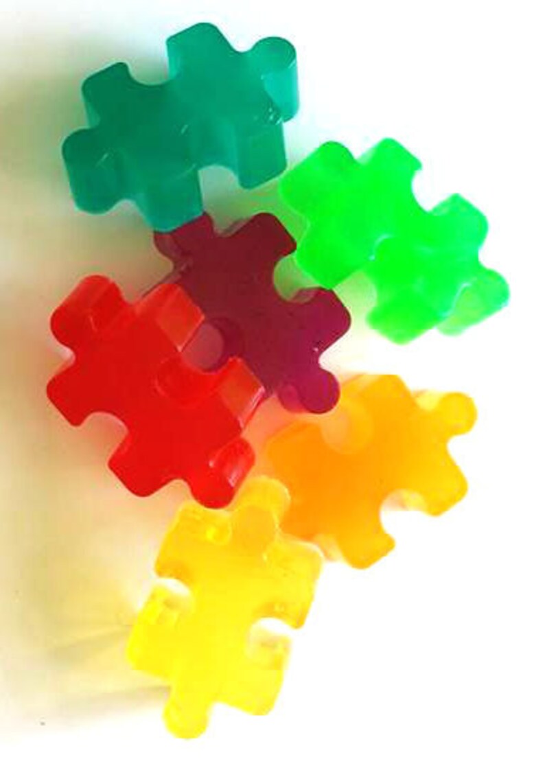 Puzzle Pieces Soap Puzzle Soaps Set of 4 Birthday Party | Etsy