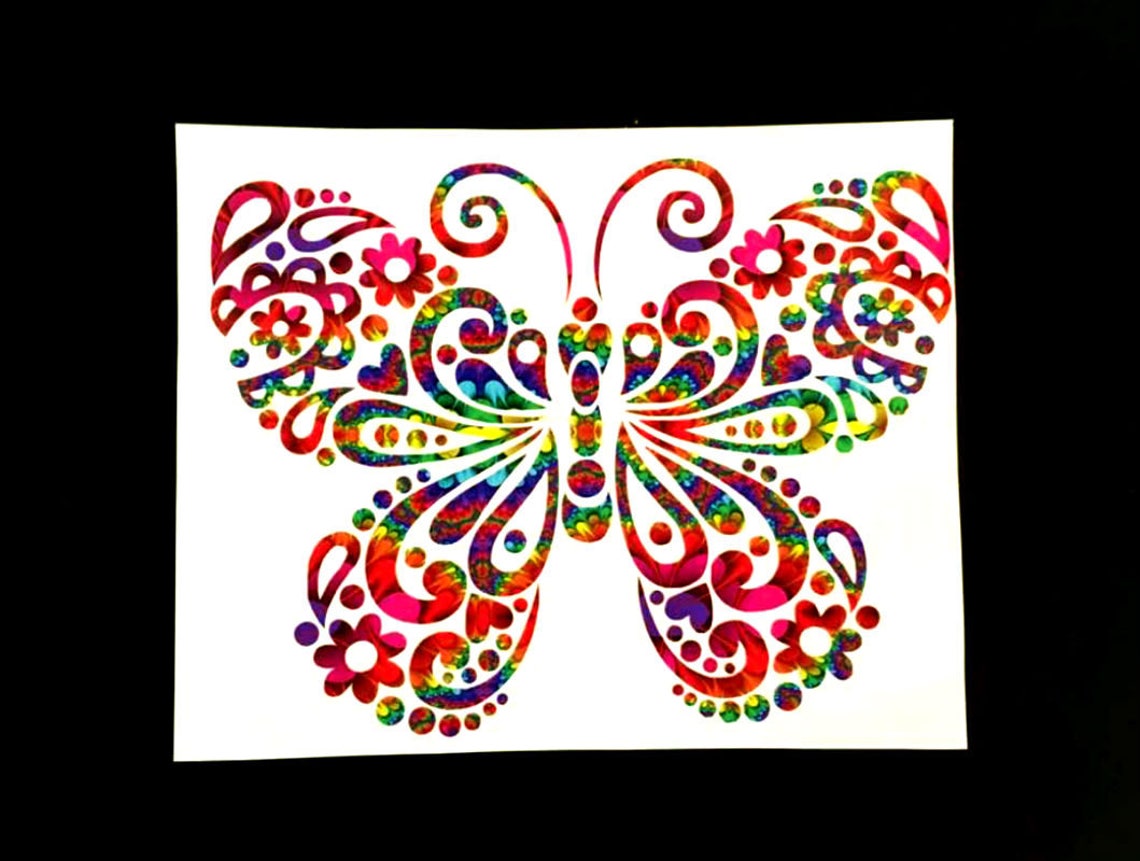 Butterfly Flower Fancy Car Decal Butterfly Decal Vinyl - Etsy