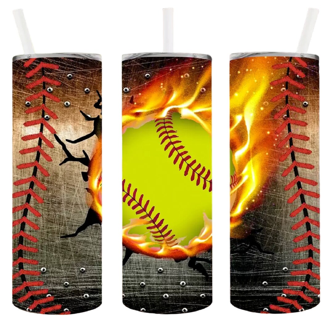 Softball Tumbler Wrap Sublimation Transfer Ready to Press - Etsy