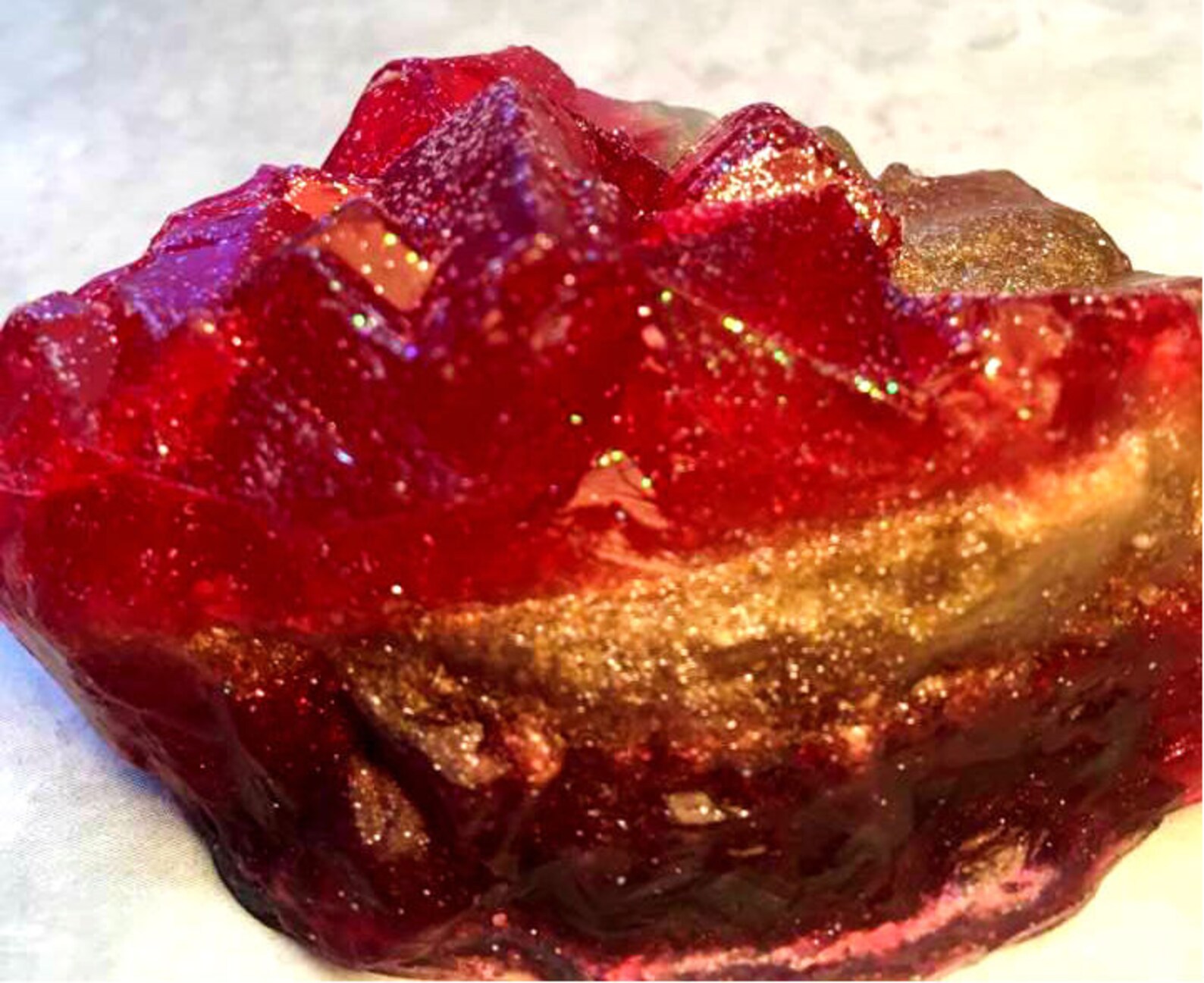 Ruby Red Geode Crystal Gemstone Rock Soap Pomegranate | Etsy