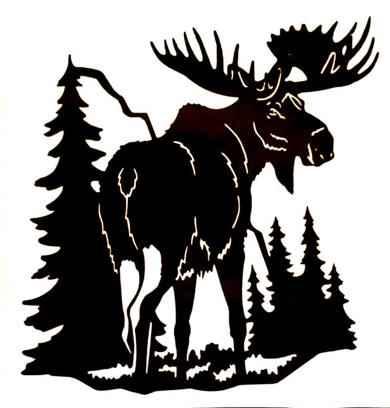 Moose Decal Moose Sticker Window Decal Tumbler Yeti Decal | Etsy