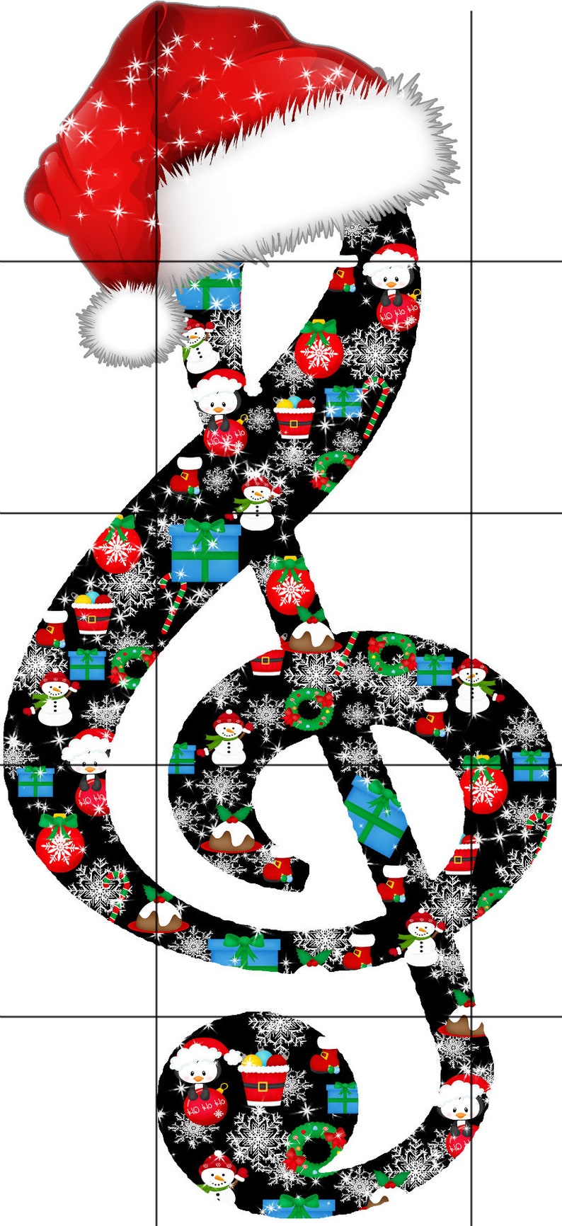 Christmas Music Note Sublimation Transfer Ready to Press, Musical Gift ...