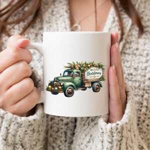 Christmas Truck Sublimation Transfer, Ready to Press, Vintage Truck ...