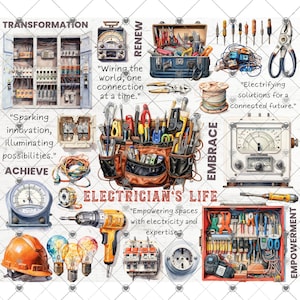 Electrician Tumbler Wrap Sublimation Transfer - Ready to Press - 20 Oz ...