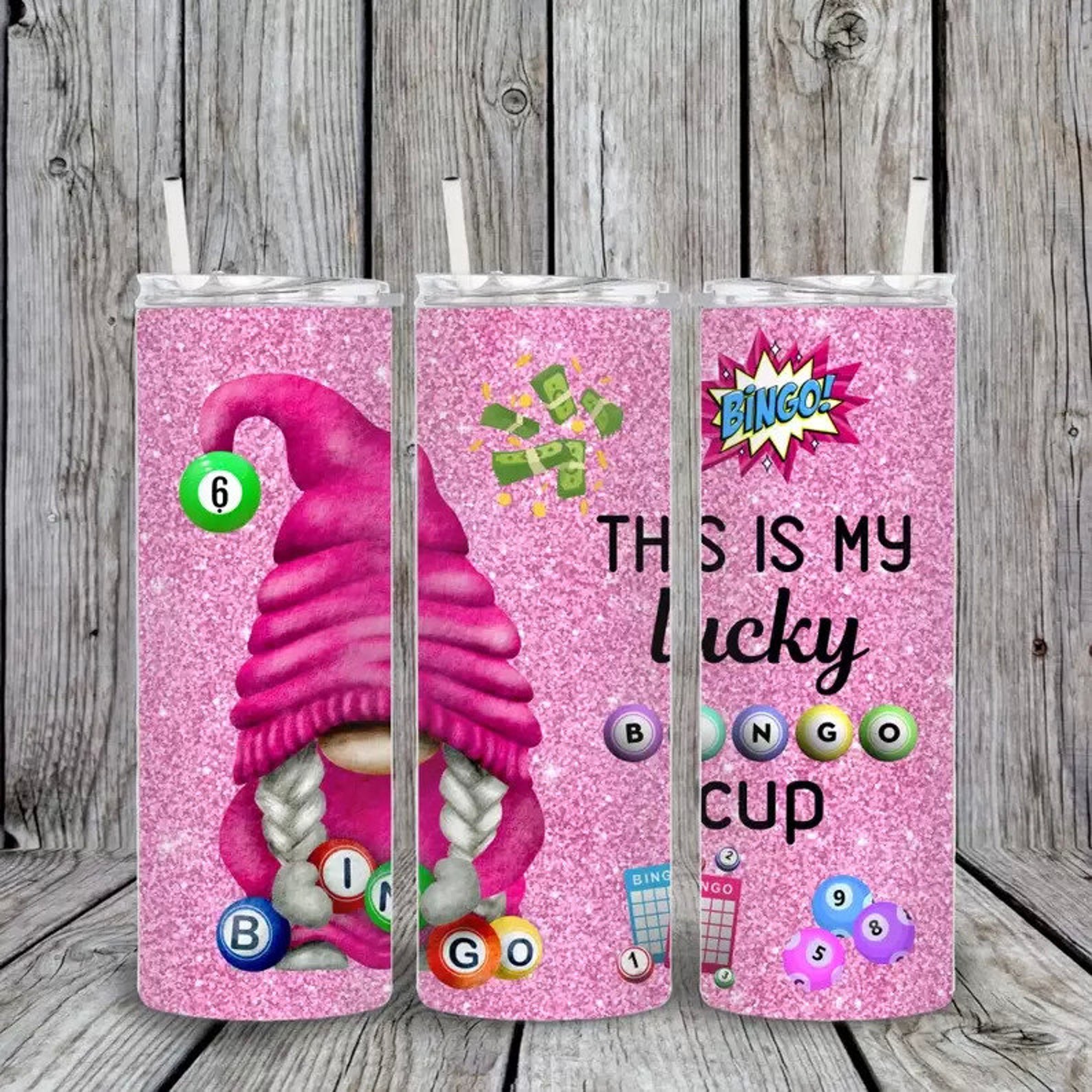 Bingo Gnomes Tumbler Sublimation Transfer, Ready to Press, 20 Oz ...
