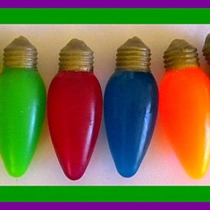 Christmas Soap - Christmas Light Bulb Soap - You Choose Scent and Color ...