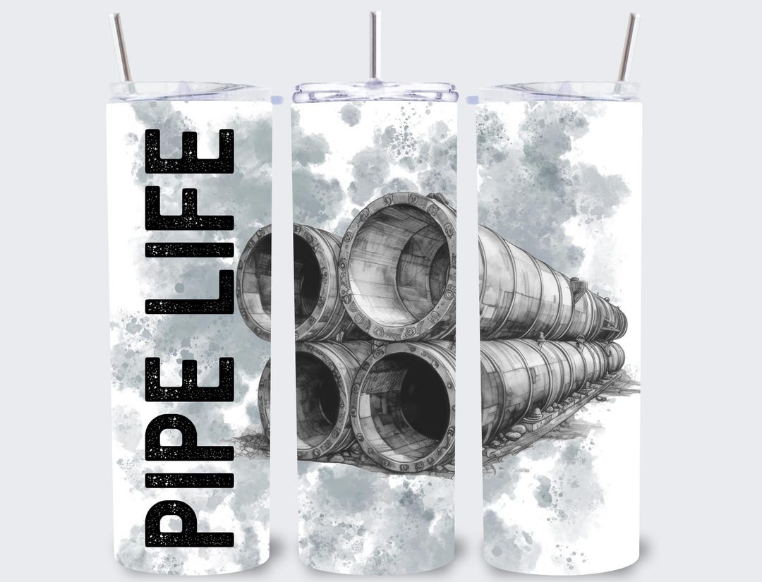 Pipeliner Tumbler Wrap Sublimation Transfer, Ready to Press, Pipeline ...