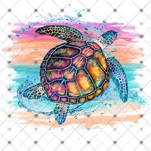 Sea Turtle Sublimation Transfer - Printed, Ready to Use, Sublimation ...