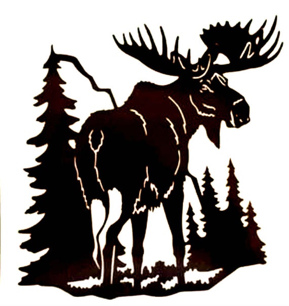 Moose Stickers Glacier Moose Sticker Moose Wears