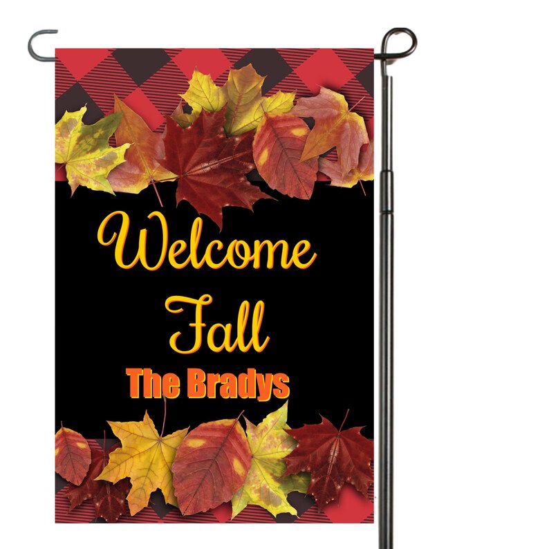 Autumn Leaves Garden Flag Personalized Colorful Leaves Fall - Etsy