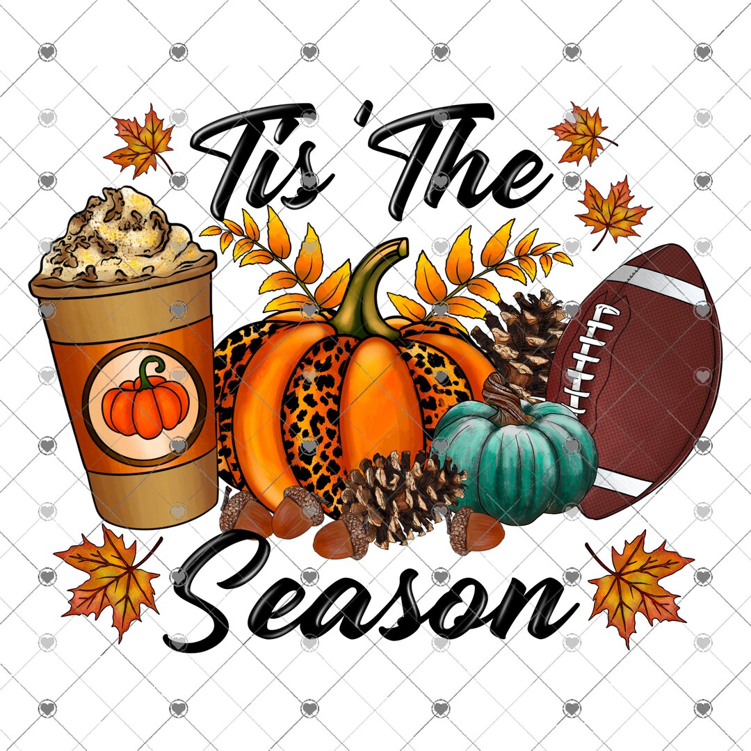 Fall Pumpkin Coffee Football Sublimation Transfer, Ready to Press, Tis ...