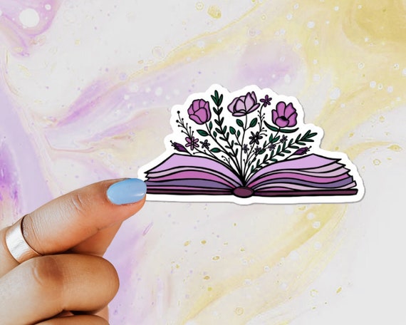 Book Floral Sticker Books Sticker Sticker for Women Book | Etsy
