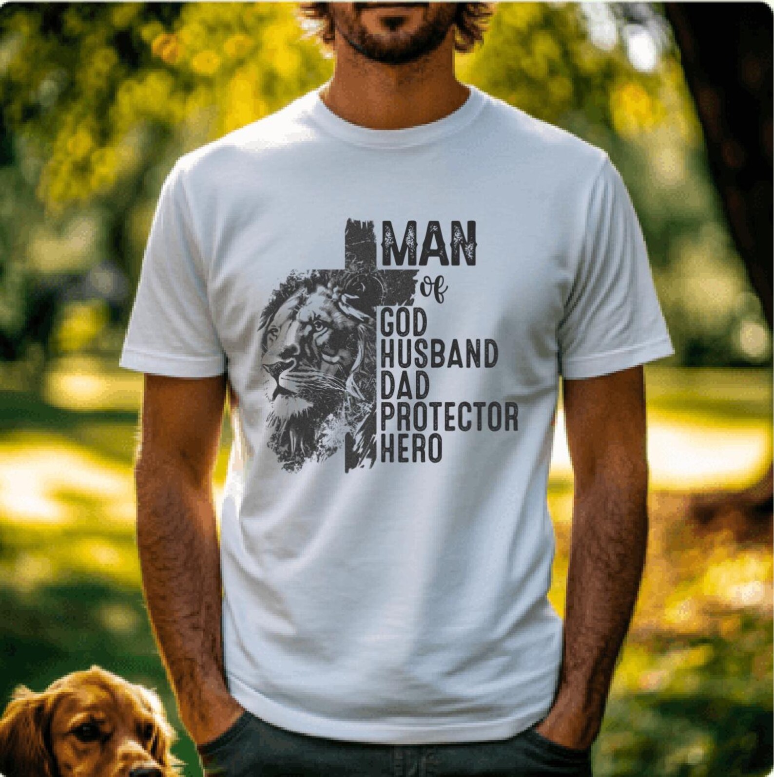 Man of God Sublimation Transfer, Men's Shirt Transfer, Jesus, Dad Lion ...