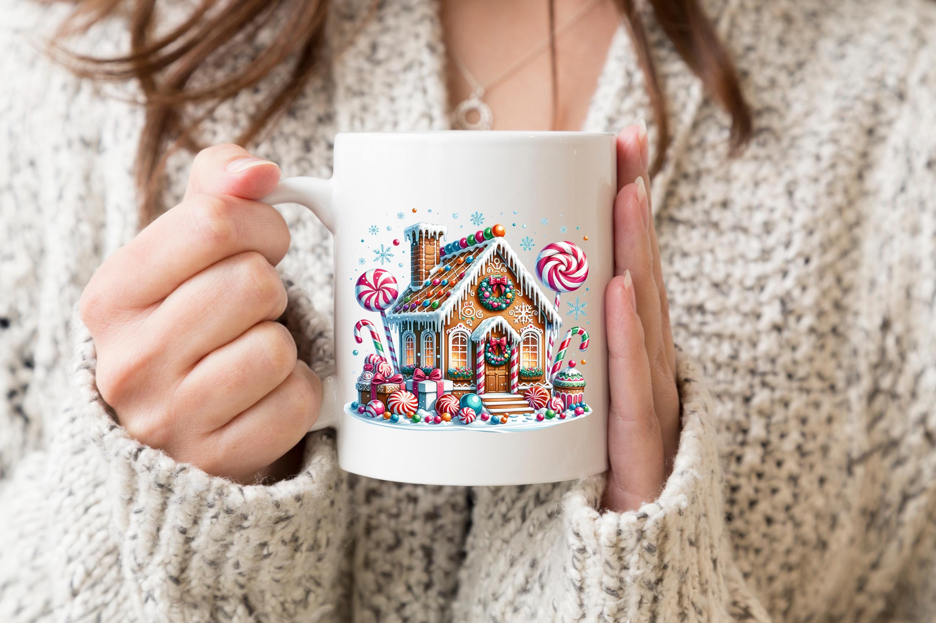Gingerbread House Sublimation Transfer, Christmas Candy House Printed ...