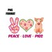 Peace Love Pigs Digital Design for Sublimation, PNG Instant Download ...