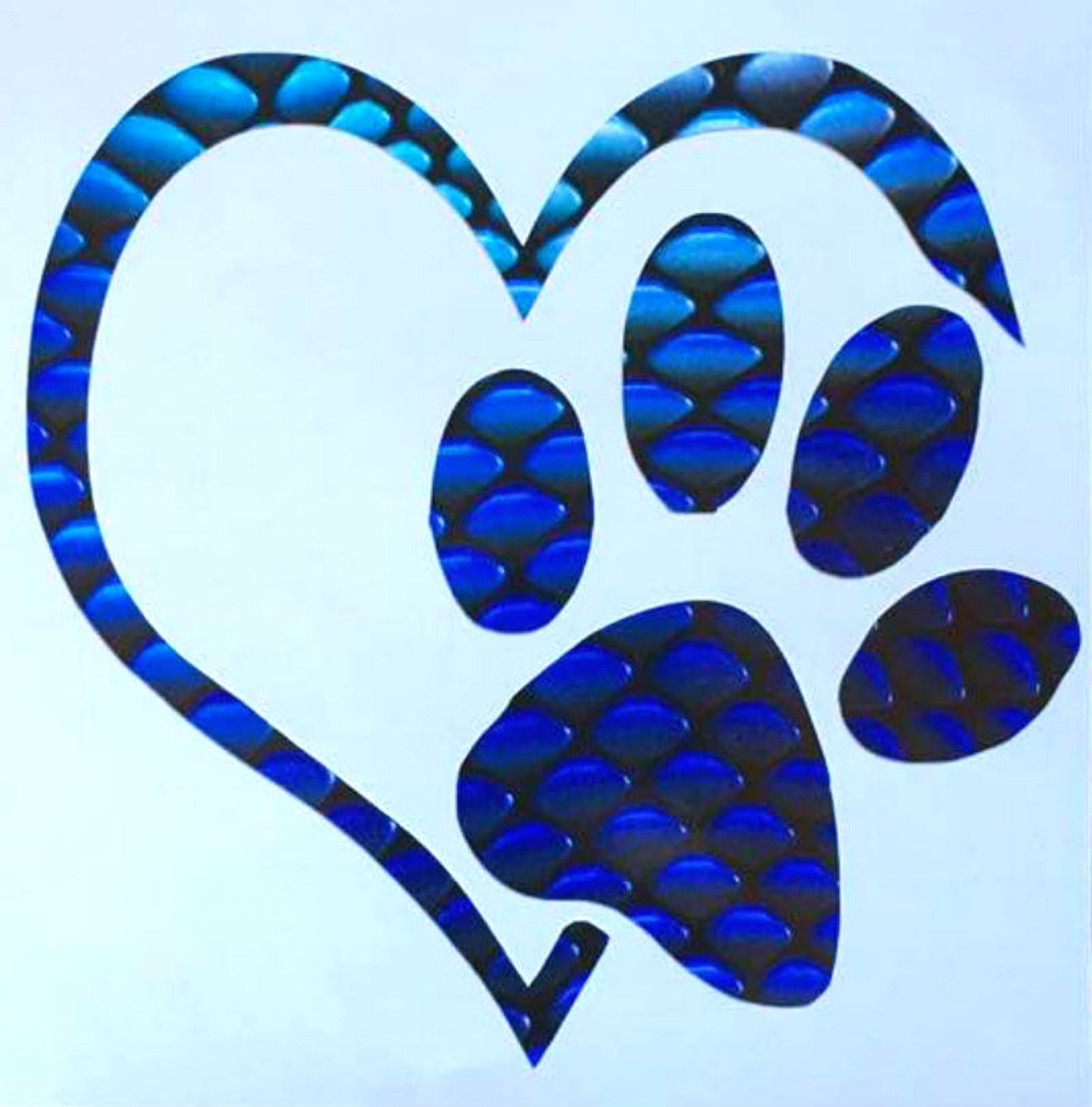 Paw Print Heart Vinyl Decal Sticker Paw Print Decal Water | Etsy