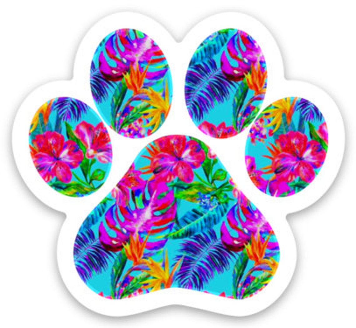 MINI Dog Paw Print Sticker Pawprints Sticker Laptop Sticker | Etsy