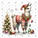 Christmas Llama Clipart With Lights (digital Download) - Etsy
