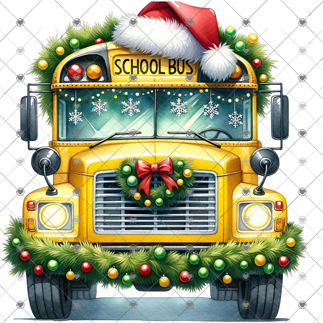Christmas School Bus Driver Sublimation Transfer Ready to Press, Bus ...