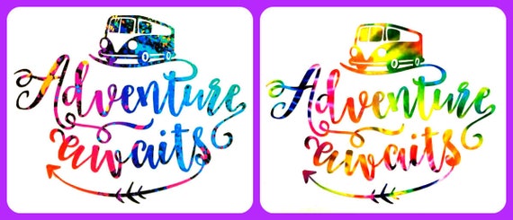 Adventure Awaits Camping RV Camper Vinyl Decal Sticker Custom | Etsy