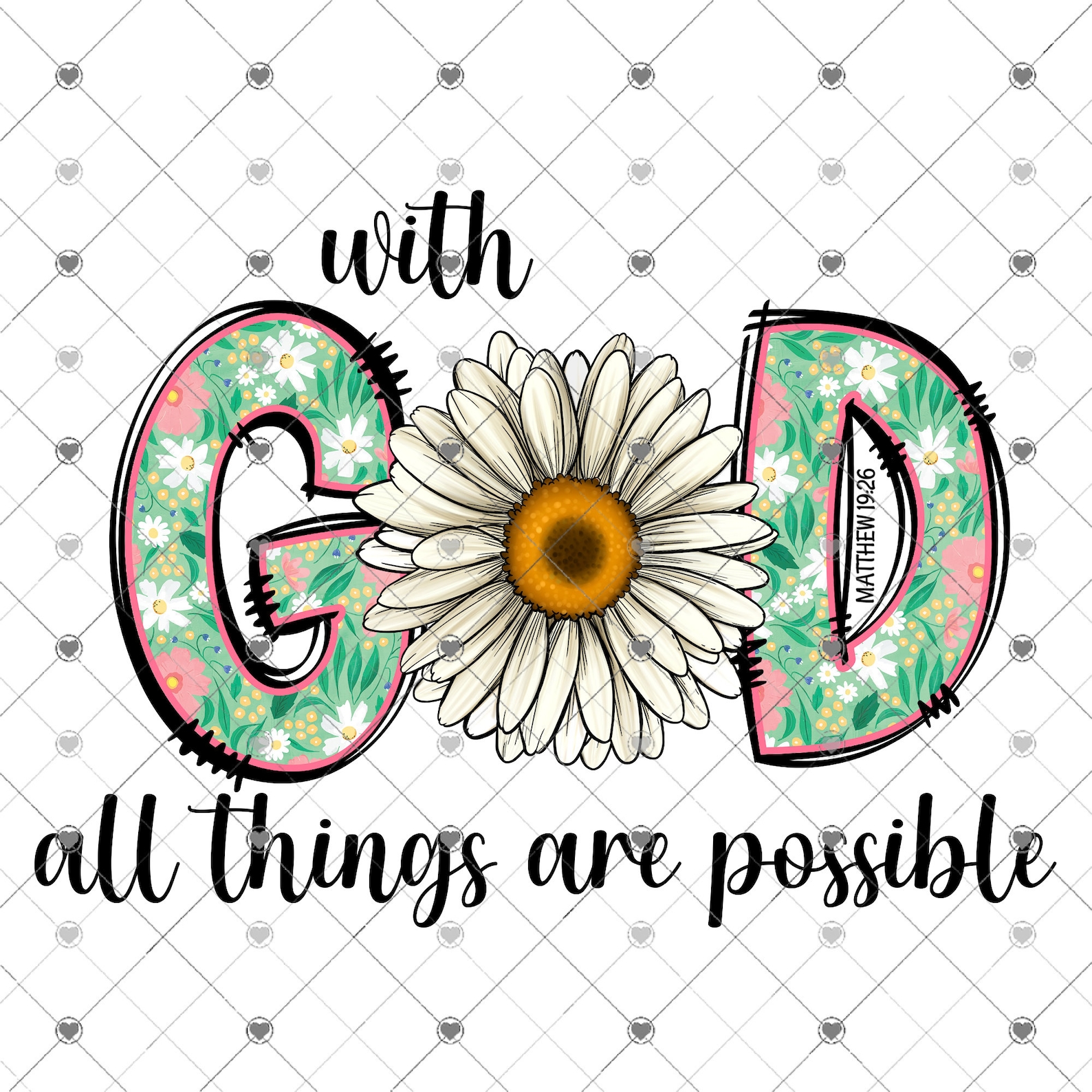 With God All Things Are Possible PNG Printable Design Bible - Etsy