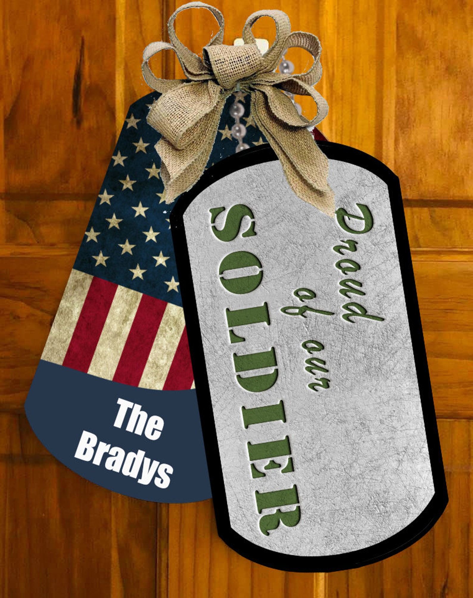 Proud of Our Soldier Army Door Hanger Sign Personalized | Etsy