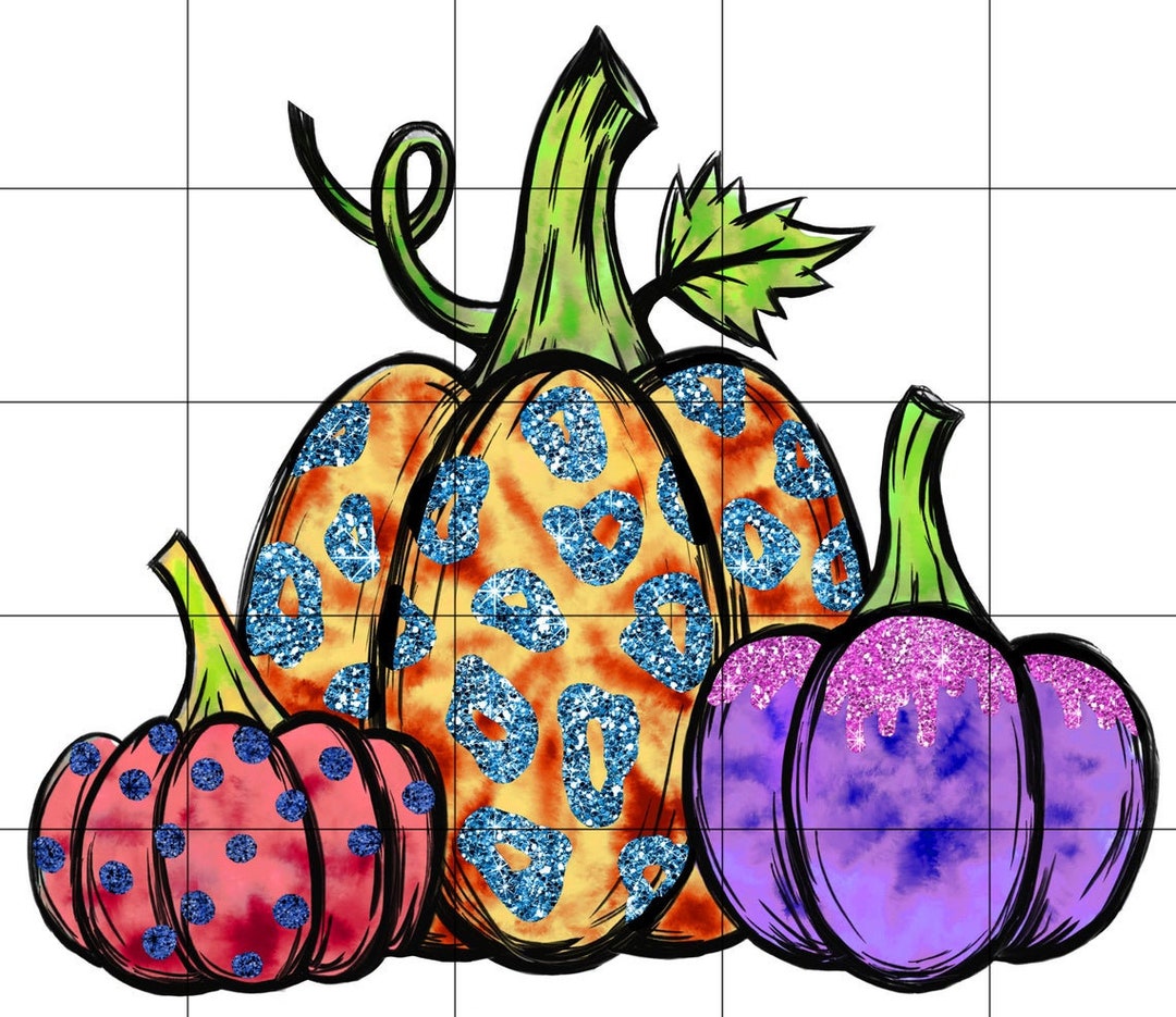 Pumpkin Leopard Tie Dye Sublimation Transfer, Ready to Press, Pumpkin ...
