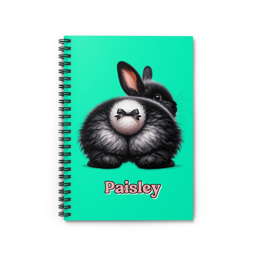 Bunny Rabbit Personalized Spiral Notebook, Easter Bunny Personalized ...