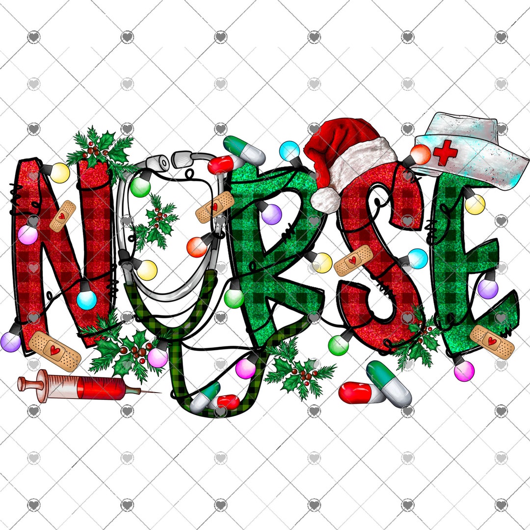 Christmas Nurse Ready to Press Sublimation Transfer, Ready to Use ...