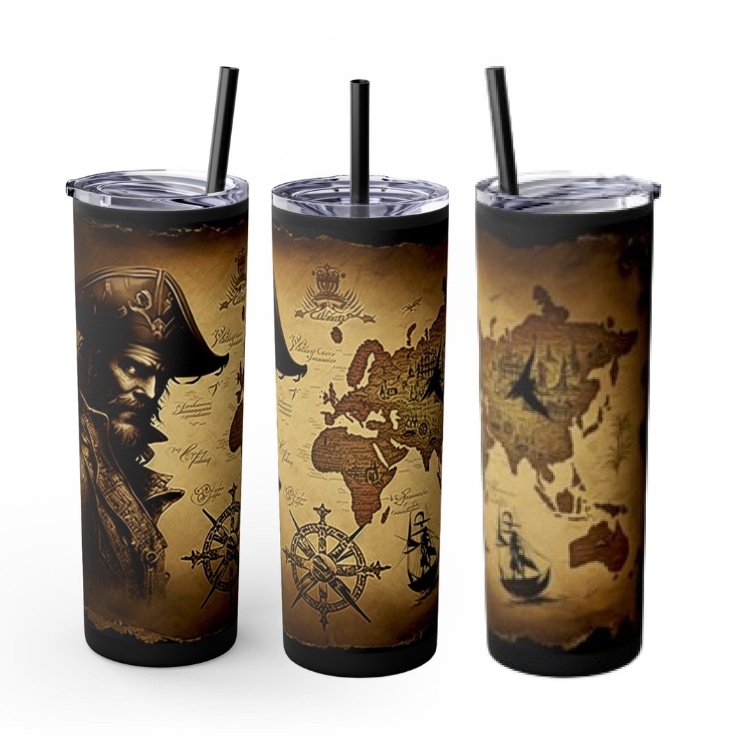 Pirate Treasure Map Tumbler Wrap Sublimation Transfer - Ready to Press ...