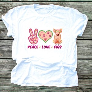 Peace Love Pigs Digital Design for Sublimation, PNG Instant Download ...
