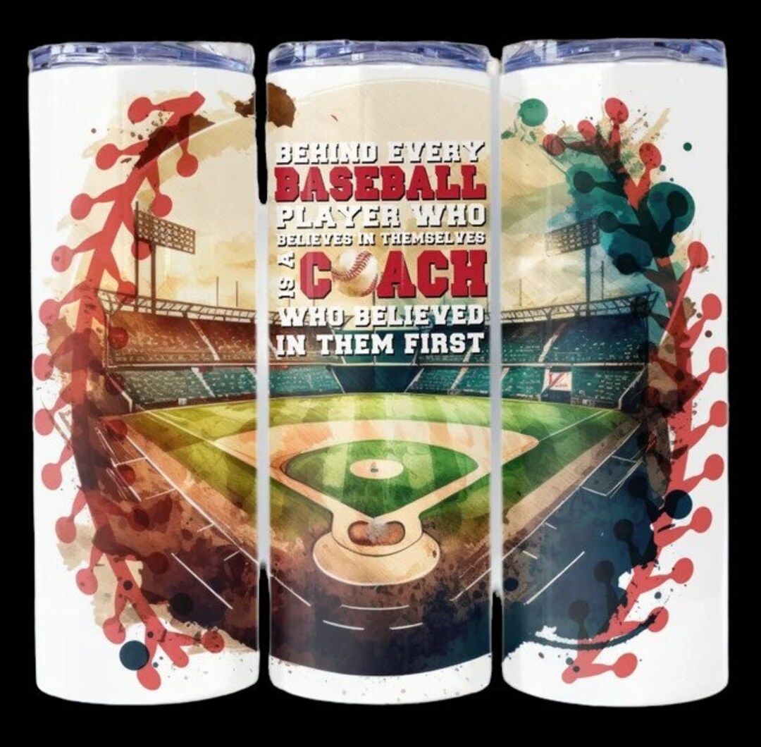 Baseball Coach Tumbler Wrap Sublimation Transfer - Ready to Press - 20 ...