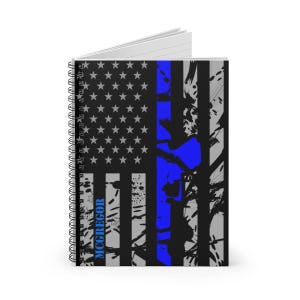 Thin Blue Line Police Personalized Spiral Notebook, First Responder ...