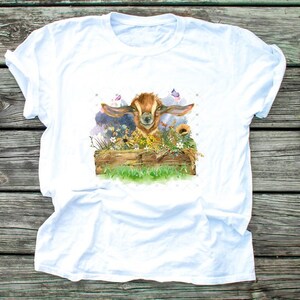 Goat Floral Sublimation Transfer, Goats, Dairy Goat, Goats Sublimation ...