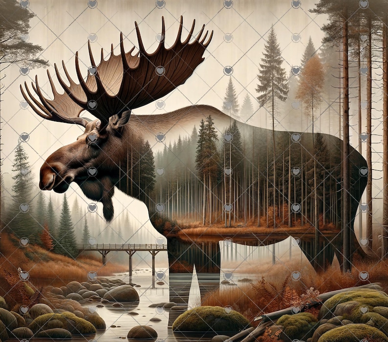 Moose Tumbler Sublimation Wrap - Ready to Press Printed Sublimation ...