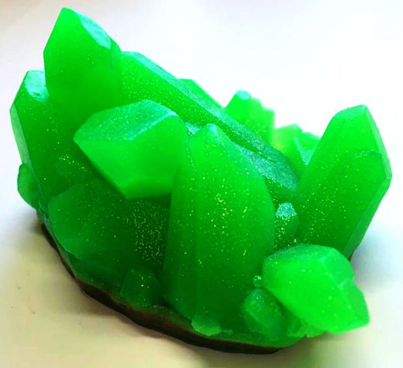 Emerald Green Geode Crystal Mineral Gemstone Rock Soap FREE | Etsy