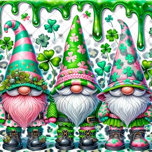 St. Patrick's Day Gnome Tumbler Sublimation Wrap - Ready to Press ...