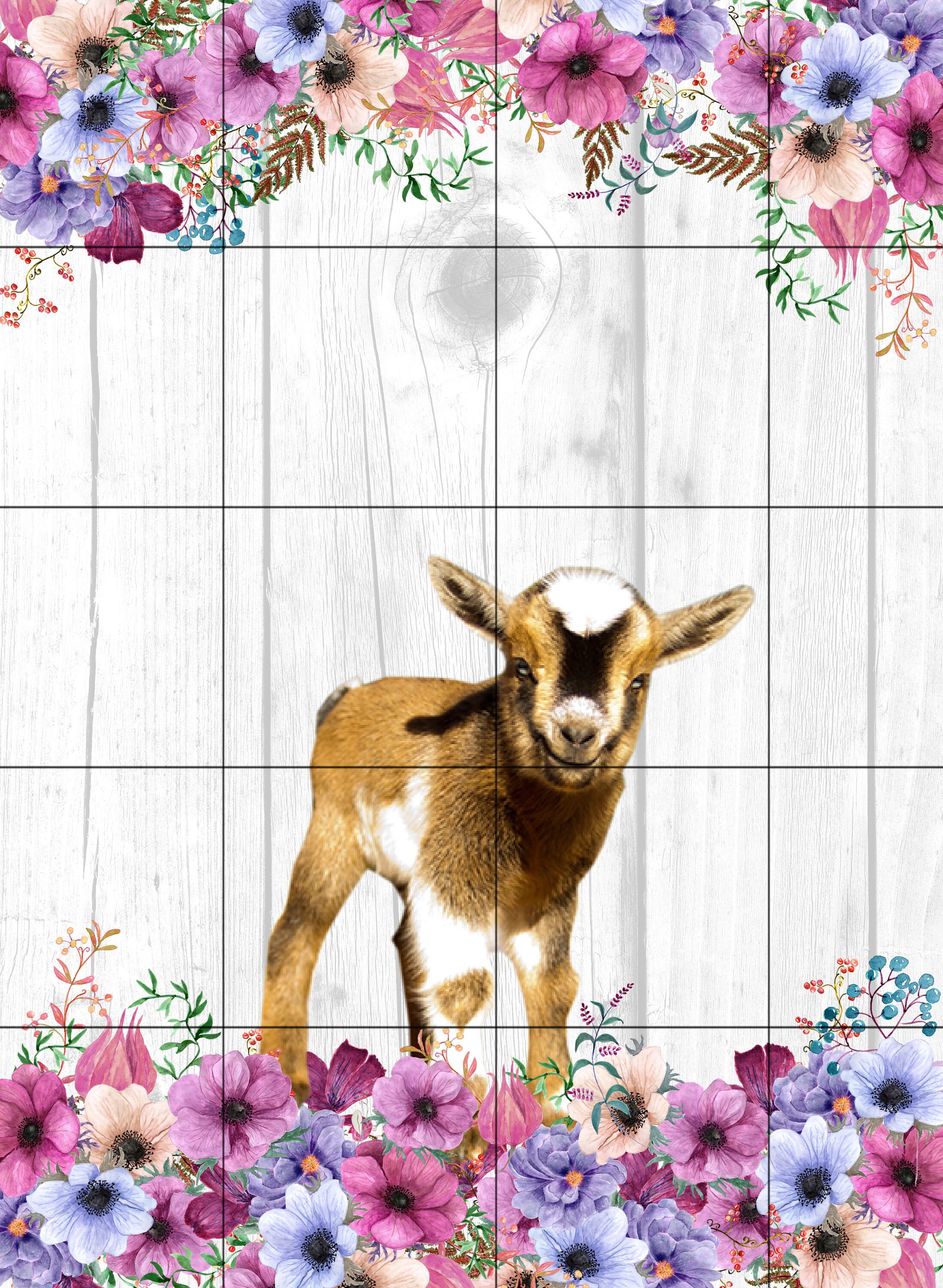 Goat Floral Garden Flag Personalized Garden Flag Name | Etsy