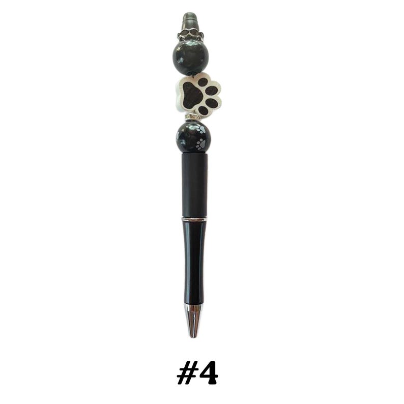 Dog Paw Print Beaded Ballpoint Pen With Refill, Dog Mom Gift, Pawprint ...