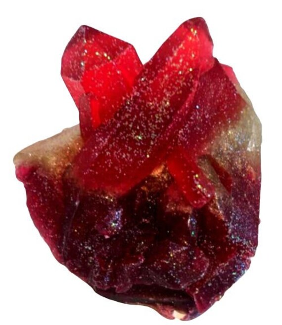 Ruby Red Geode Crystal Mineral Gemstone Rock Soap - Etsy