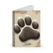 Personalized Dog Paw Print Spiral Notebook - Dog Mom Journal ...