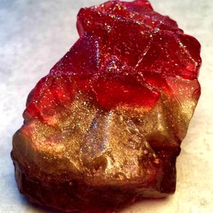 Ruby Red Geode Crystal Gemstone Rock Soap Pomegranate | Etsy