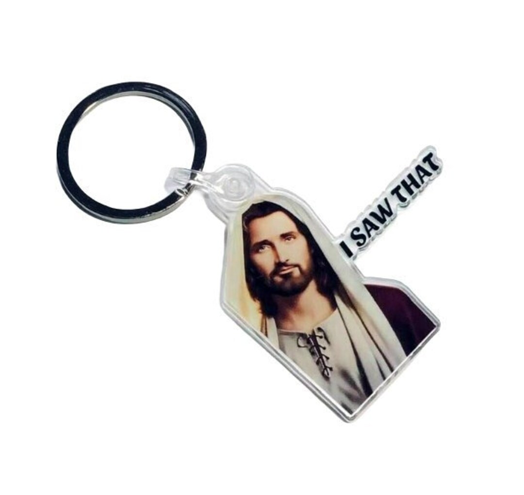 Jesus I Saw That Keychain, Jesus Key Ring, Jesus Keychain, Humorous ...