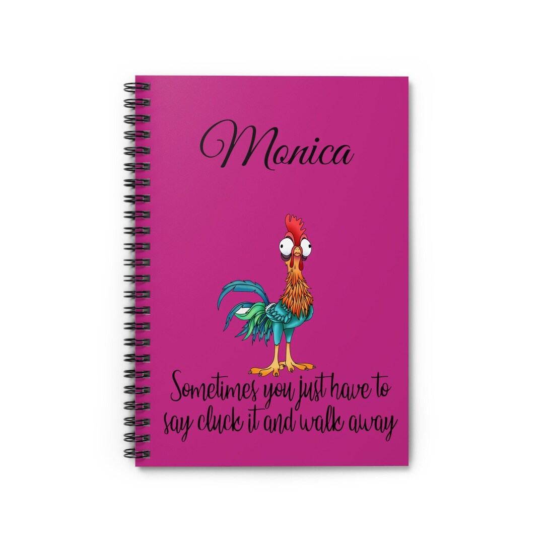 Personalized Chicken Cluck It Spiral Notebook Ruled Lines Journal ...